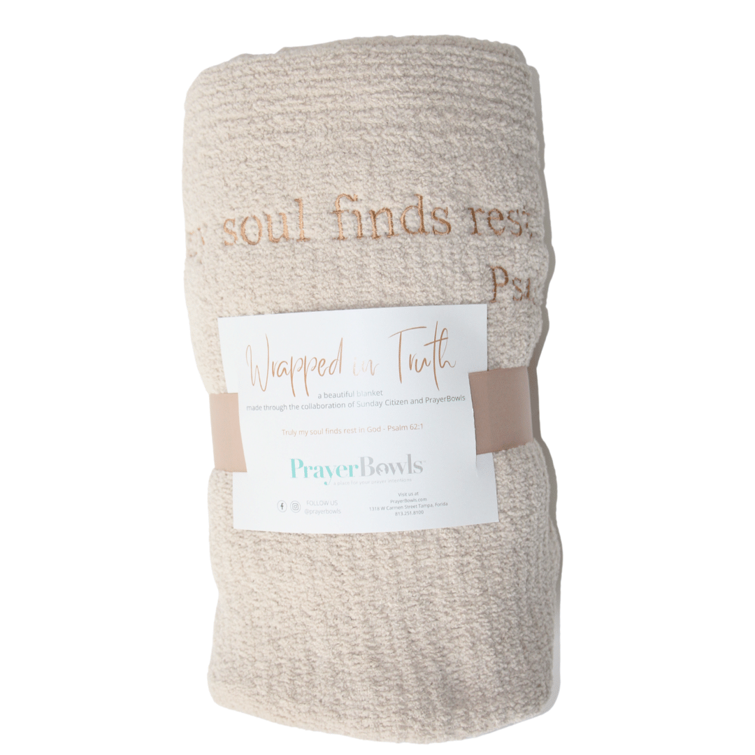 Wrapped In Truth - Soft Cozy Blanket with Scripture - PrayerBowls